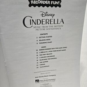 Disney | Other | Disney Recorder Song Book Cinderella How To Play The ...